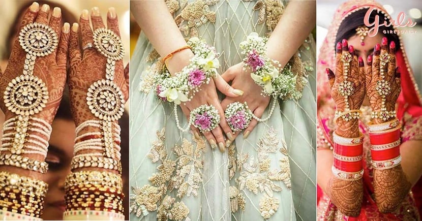 7 Elegant types of HAATH PHOOL designs for the Brides-to-be | GirlStyle ...